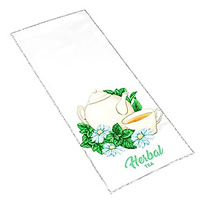 luxteen Herbal Tea Hand Towel - Print Bath Bathroom Towel Highly Absorbent Soft Guest Fingertip Towels