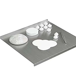 Heavy Cutting Board For Kitchen with Lip with Non Slip Stainless Steel Chopping Board Knife friendly 304 Cutting Boards For Meat Vegetables-Double fold (11.8 * 15.7in(30 * 40cm),Thick:1.5mm)