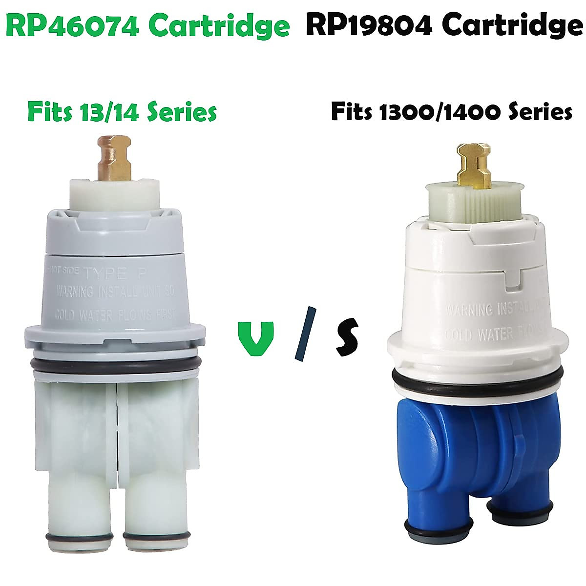 RP46074 Shower Cartridge Assembly Compatible For Shower and Tub 13/14 Series Faucet, Single-handle Valve Cartridge Repair Assembly, Replacement Monitor Cartridge, 2 PCS