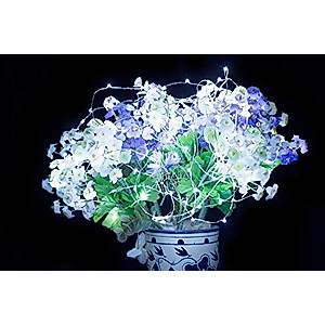 Minetom Fairy Lights Plug in, 70Ft 200 Led Waterproof Firefly Lights on Silver Wire UL Adaptor Included, Starry String Lights for Wedding Indoor Outdoor Christmas Patio Garden Decoration, White