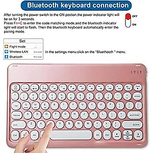 2023 Newest Tablet with Keyboard, 10 inch 2 in 1 Tablets, Android 11 1.8Ghz Quad-Core Processor, 64GB ROM+4GB RAM+512GB Expend Tableta, Case/Mouse/Stylus/8MP Camera/6000mAh Battery/1280x800 HD Display