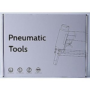 KAMSIN KN7116L 22 Gauge Pneumatic Upholstery Stapler, 3/8-inch(9.0mm) Crown Fine Wire Stapler Gun, 1/4-inch to 5/8-inch(6-16mm) Leg Length Long Nose Upholstery Staple Gun for Upholstering