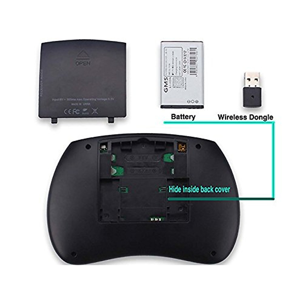 (Upgraded)Rii 2.4GHz Mini Wireless Keyboard with Touchpad,QWERTY,LED Backlit,Portable Keyboard for laptop/PC/Tablets/Windows/Mac/TV/Xbox/PS3/Raspberry Pi .(i8+ Black)