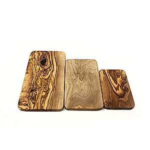 AramediA Set of 3 Handmade Olive Wood Cutting Board , Handmade and Hand Carved by Artisans