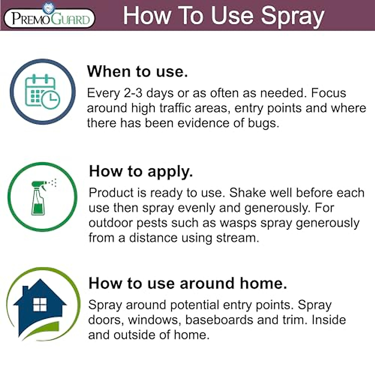 Pest Control by Premo Guard – 16 oz Concentrate Makes Up to 2.5 Gal – Bug, Roach, Fleas, Fruit Fly, Ant, Spider Killer – Effective Plant Based – Child and Pet Safe