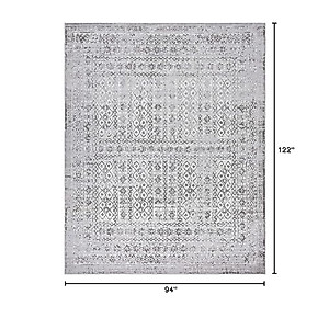Ellery Gray 8x10 Area Rug 8x10 - Area Rugs for Living Room - Dining Room Rug - Bedroom Rug - Kitchen Rug - Entryway Rug Carpet - Alfombras para Salas Modernas - Persian Style