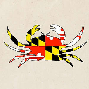 CafePress Maryland Crab Tote Bag Natural Canvas Tote Bag, Reusable Shopping Bag