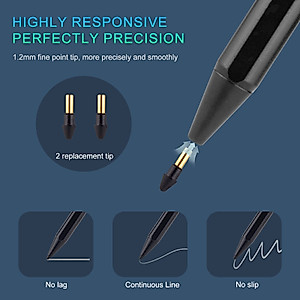 Pencil for iPad (2018-2024),EDIVIA New Fast Charging and Palm Rejection Stylus Pen for iPad Pro M4 2024,iPad Air M2 2024,iPad Pro 11/12.9 Inch,iPad Air 5th 4th 3rd, iPad 10th/9th Generation,Black