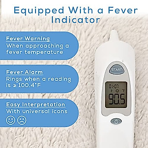 Beurer Digital Ear Thermometer - Measures Body, Room & Object Thermometer for Babies, Toddlers & Adults, FT58