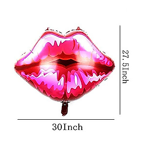 NC 2Pcs Kiss Lips Foil Balloons Wedding Bachelorette Bride to Be Marriage Engagement Decorations