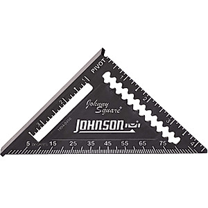 Johnson Level & Tool 1904-0450 Johnny Square Professional Easy-Read Finish Square, 4.5", Black, 1 Square