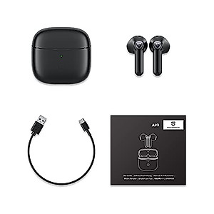 SoundPEATS Air3 Wireless Earbuds Mini Bluetooth V5.2 Earphones with Qualcomm QCC3040 and aptX-Adaptive, 4-Mic and CVC 8.0 Noise Cancellation, TrueWireless Mirroring Tech, in-Ear Detection