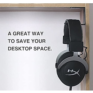 Mt.Jun Aluminum Under-Desk Headphone Hook, with Strong Adhesive VHB Tape, Holds 5 lbs (Black)