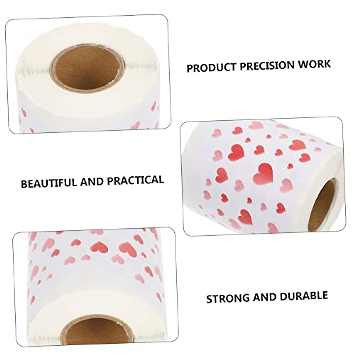 Garneck 4 Rolls Love Stickers Bulletin Border Sticker Chalkboard Trim Welcome Back to School Supplies Label Stickers Heart-Shaped Blackboard Sticker Bohemia Paper Window Stickers