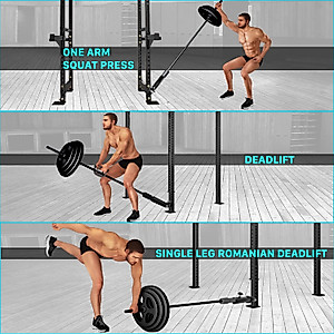 A2ZCARE Power Rack Mounted Landmine Attachment, T Bar Row Landmine Base, Fit 2-inch Olympic Row Bar, Compatible with 3x2 & 3x3 inch Power Cage
