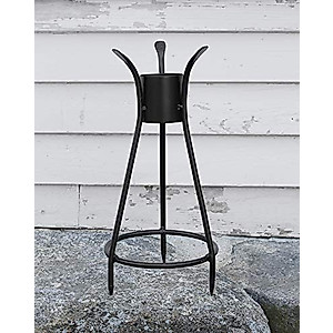 Achla Designs GBS-14S Trestle III Spiked Globe Stand, Black