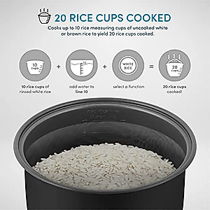 Aroma Housewares AROMA® Professional 20-Cup (Cooked) / 5Qt. Digital Rice Cooker, Steamer, and Slow Cooker Pot with 10 Smart Cooking Modes, Including Sauté-then-Simmer®