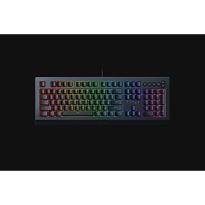 Razer Cynosa V2 Gaming Keyboard: Customizable Chroma RGB Lighting - Individually Backlit Keys - Spill-Resistant Design - Programmable Macro Functionality - Dedicated Media Keys