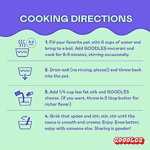 Goodles Mac & Cheese Assortment 4 Pack, 6oz - 14g Protein, 6g Fiber with Prebiotics, 21 Plant-Based Nutrients and Made w/REAL Cheese! | Clean Label Certified