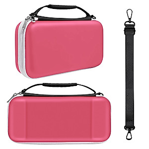 Accessories Bundle for Nintendo Switch OLED Model, MENEEA Carrying Case & Screen Protector, Clear Cover Protector, Grips & Charger Dock for Joycons, Steering Wheels, Console Stand & Game Card Case