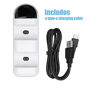 PS5 Controller Charger Station, PS5 DualSense controller charging dock,PS5 controller charger station with Two Type-C adapter
