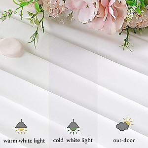 White Backdrop Curtains 5ft x 10ft Photo Photography Background Wrinkle Free Polyester Fabric 2 Panels Drapes for Parties Wedding Baby Shower Birthday Home Party Decor
