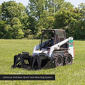 Titan Attachments 72" Skeleton Rock Grapple Rake Quick Tach Bucket Loader