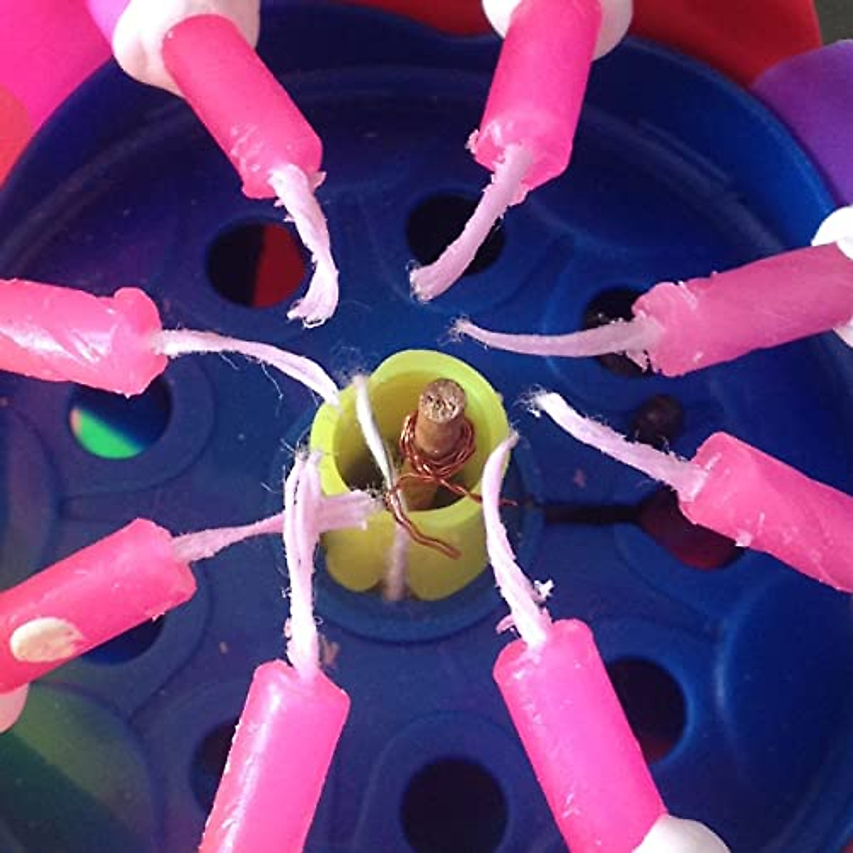 curfair Lotus Candle LED Festive Electric Lotus Candles Visual Effect Solid Paraffin Unique Creative Purple 1 Pcs