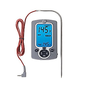 Taylor Instant Read Wired Probe Digital Meat Food Grill BBQ Cooking Kitchen Thermometer White