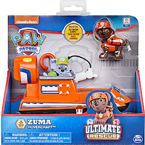 Paw Patrol Ultimate Rescue - Zuma’s Ultimate Rescue Hovercraft with Moving Propellers & Rescue Hook, for Ages 3 & Up