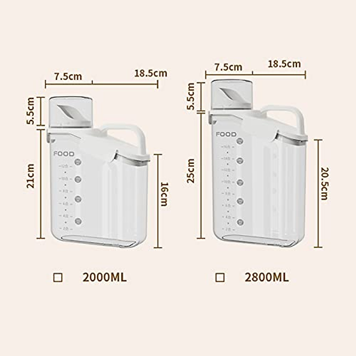 Rice Storage Container,Airtight Food Storage Container,Dry Food Storage Containers,Cereal Containers,Portable Cereal Container for Kitchen