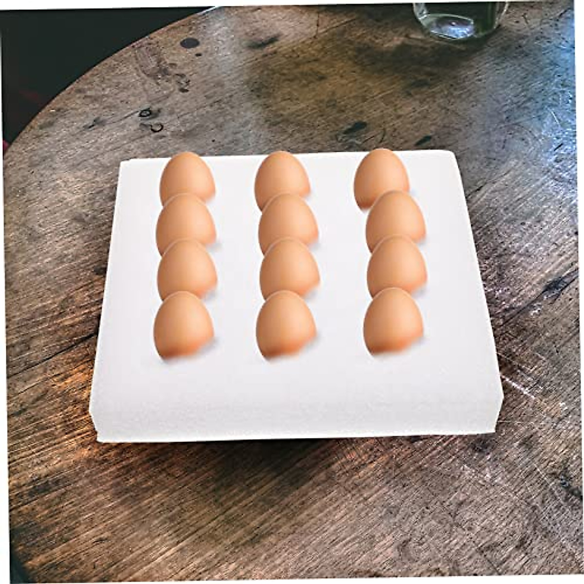 DOITOOL 3pcs Rutin Egg Protection Egg Storage Container Quail Egg Container Egg Carrier Refrigerator Egg Organizer Kitchen Egg Container Egg Tray Egg Holder Pearl Cotton Quail Eggs Carton