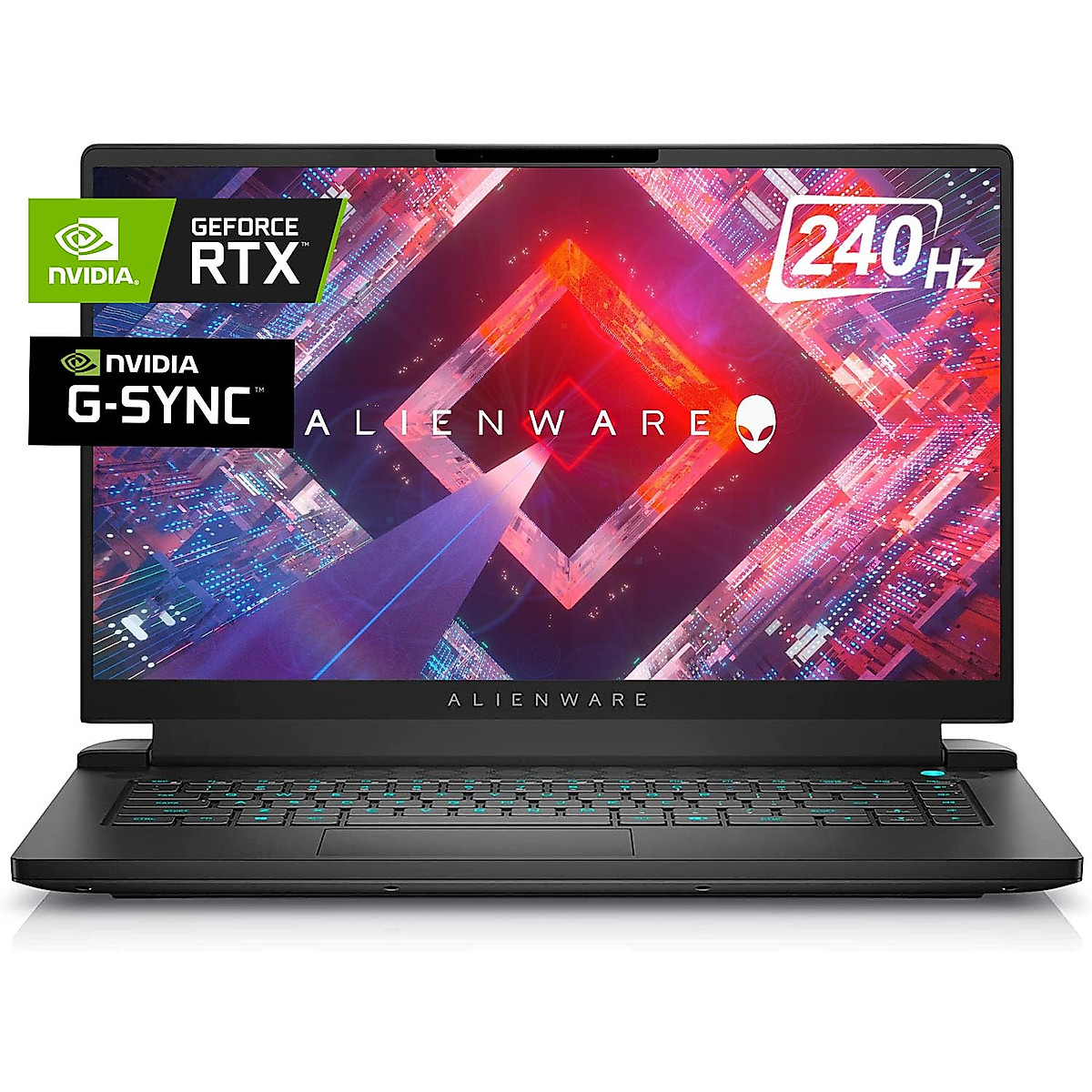 Alienware M15 R7 Gaming Laptop, 15.6 inch QHD 240Hz 2ms Display, AMD Ryzen R7 6800H, GeForce RTX 3070Ti, 32GB DDR5 RAM, 1TB NVMe SSD, USB-C, Wi-Fi 6, RGB LED Lighting, Windows 11, Black