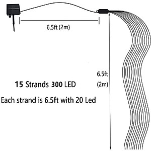 BIGKJYBC 300 LED Upgraded Solar Fairy Watering Can Lights, Remote Control Solar String Lights Outdoor Waterproof Firefly Bunch Lights, Fairy Lights for Vines Garden Wedding Tents Decor(Warm White)