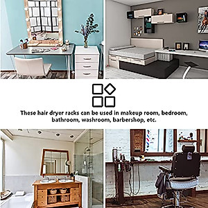 Lurrose Desktop Stand Countertop Hair Dryer Holder Hair Dryer Display Rack Salon Blow Dryer Holder Stand Hair Styling Tool Storage Organizer for Bathroom Desktop Shelf