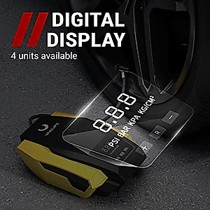 VacLife Tire Inflator Portable Air Compressor - Air Pump for Car Tires (up to 50 PSI), 12V DC Tire Pump for Bikes (up to 150 PSI) w/ LED Light, Digital Pressure Gauge, Model: ATJ-1166, Yellow (VL701)