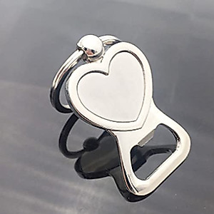 ARFUKA Bottle Opener Keychain Portable Beer Bottle Opener Key Chain Keyring Beverage Bottle Opener Key Ring for Men, Women Silver