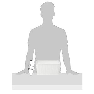 Tatay 7010901 Multipurpose Organizer Basket Set with Lid, 3X White, Medium