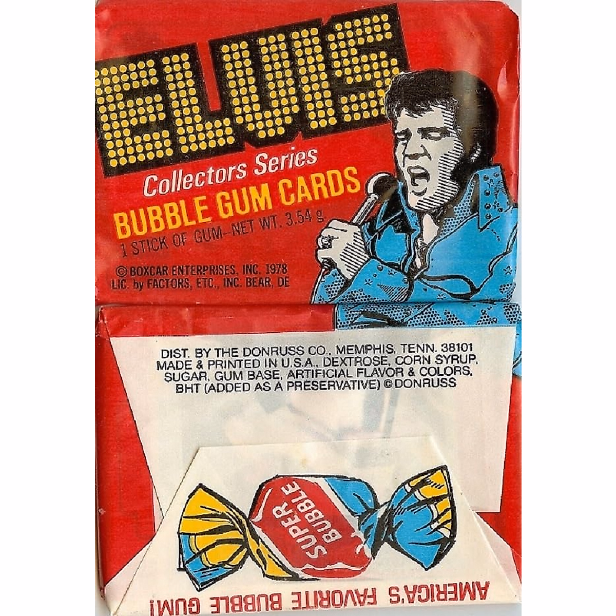 1978 Elvis Presley Unopened Trading Card Pack