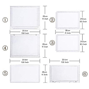 Elysolpluv Acrylic Clear Stackable Closet Organizers and Storage, Bedroom Organizer, Storage bins, Shoe Box.