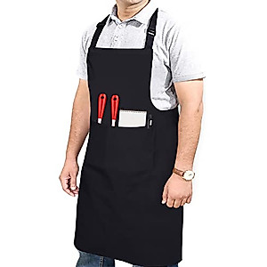 RUVANTI Cotton Blended Extra Large XXL Aprons for Women/Men with 2 Pockets for Cooking, Kitchen, Barber, Gardening, BBQ, Chef Apron