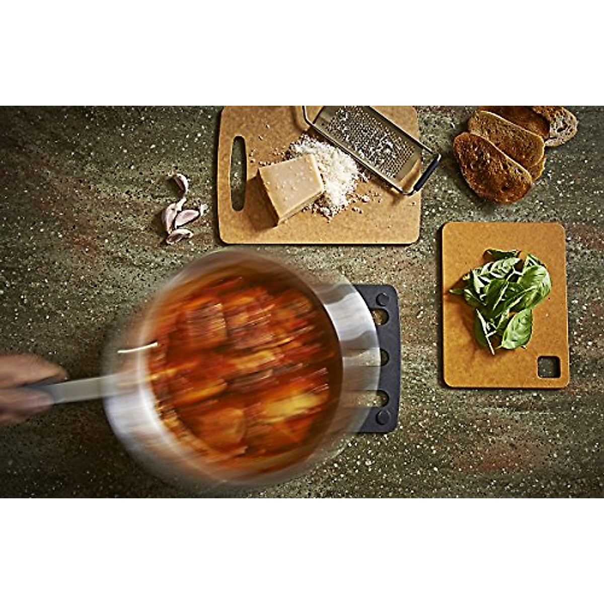 Epicurean Trivet, 7-Inch by 7-Inch, Slate/Black,010-07070203