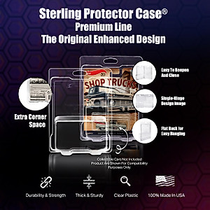 Sterling Protector Case Model 17403 Premium Line 20 Pack for Hot Wheels Premium Diecast, Fits Card Size 6.5 x 5.25 inches Durable Acid-Free Clear Storage Clamshell