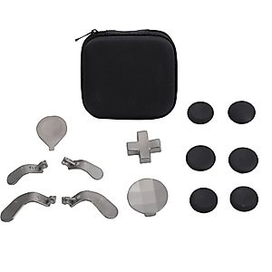YYOYY Game Controller Accessories Metal Silicone,Complete Replacement Elite Controller Gaming Controller Gamepad Thumbsticks Paddles Set for ONE Elite Series 2