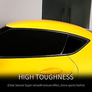 JSWAN 6PCS Real Carbon Fiber Window Molding Trim Fit for Toyota Supra GR A90 MK5 Carbon Fiber Window Seal Strip Cover Car Outside Anti-Scratch Seal Belt