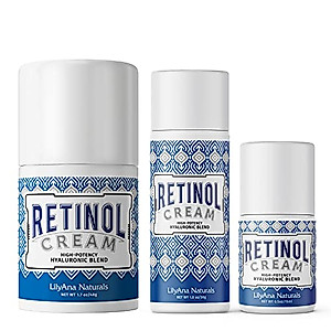 LilyAna Naturals Retinol Cream for Face - Made in USA, Retinol Cream, Anti Aging Cream, Retinol Moisturizer for Face and Neck, Wrinkle Cream for Face, Retinol Complex - 1oz