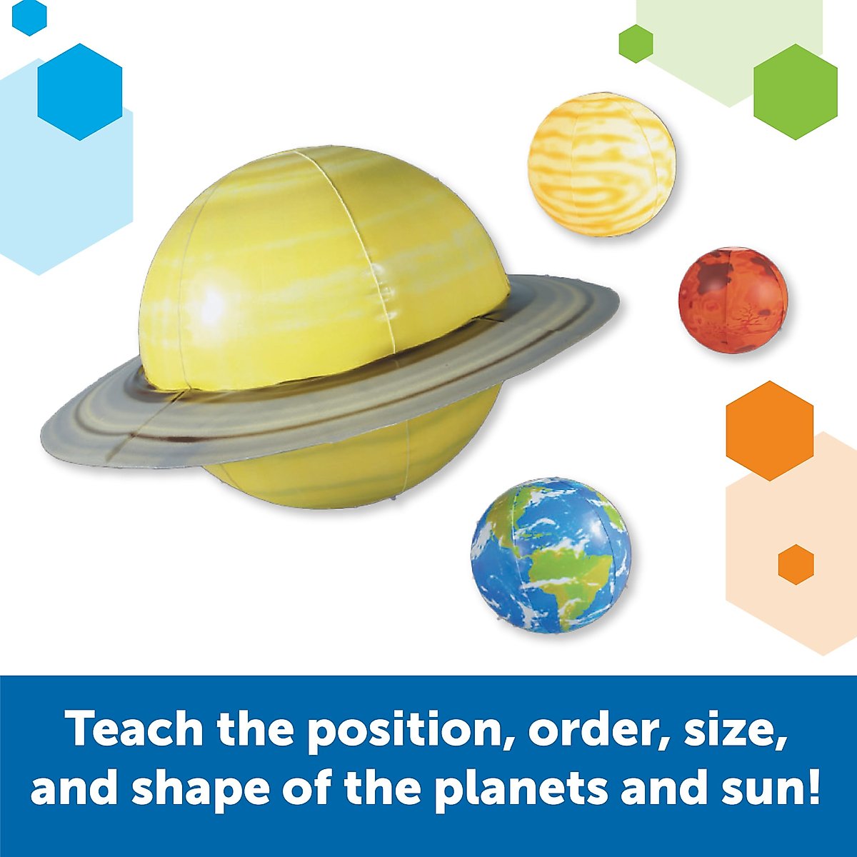 Learning Resources Giant Inflatable Solar System - Grades K+ Solar System Demonstration Tool, Solar System Model, Inflatable Planets for Classroom