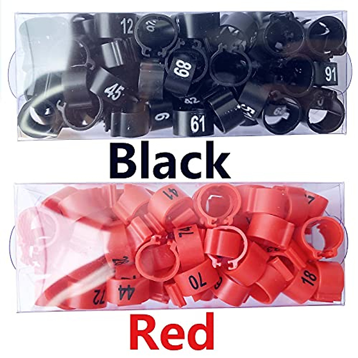 SRRPSPIGEON Pigeon Clip Ring Pigeon Ring Pigeon Band Bird Leg Ring Chicken Leg Band with Serial Number 001-100