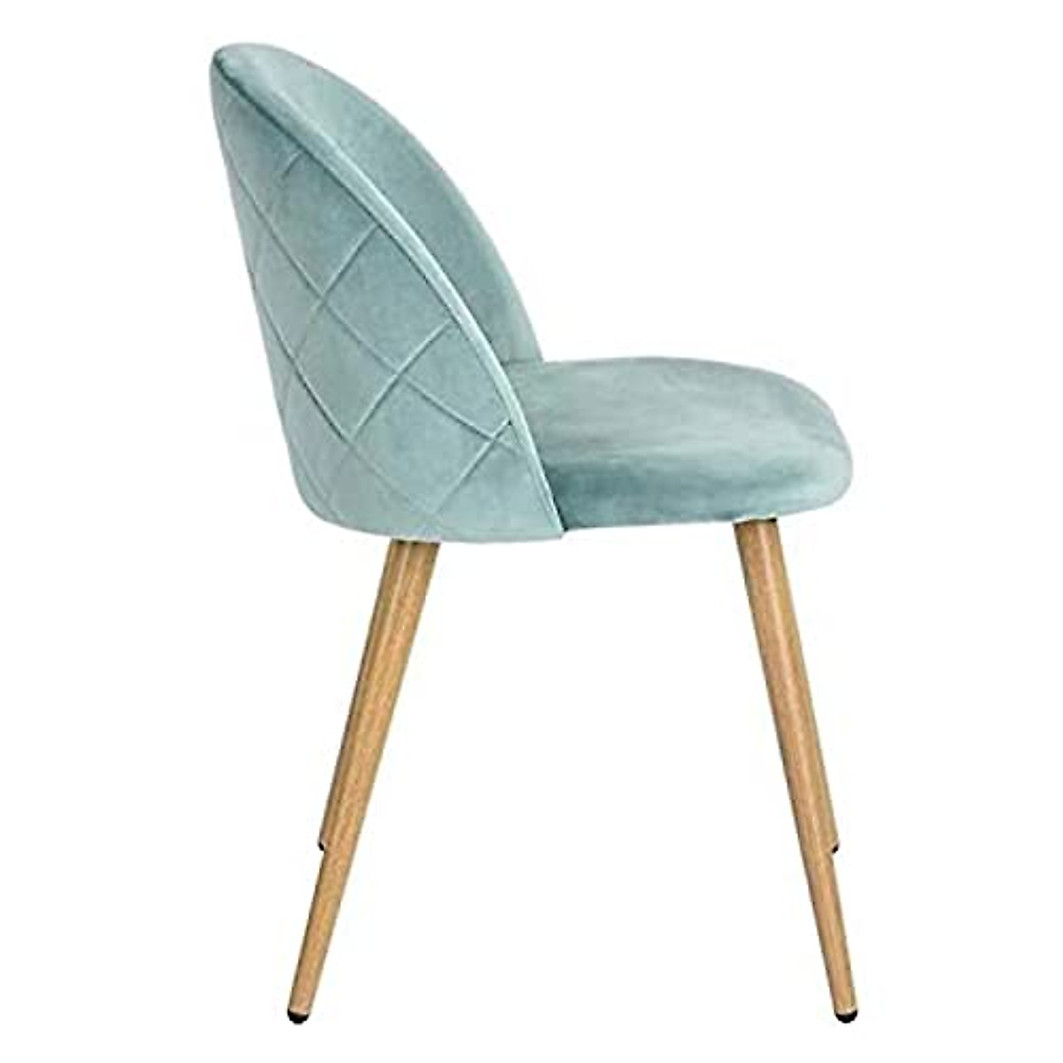 ExAchat A Set of 2/4/6 Velvet-Backed upholstered Dining Chairs with a Simple and Stylish Design, which can Perfectly Match Your Dining Room, Living Room or Bedroom. (6, Green)