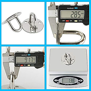 Alise Stainless Steel Ceiling Hooks Hammock Swing Hook Hanger Heavy Duty Eyebolt Hanging Kit,DD004-4P 4 Pack